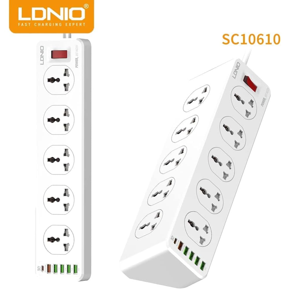 Buy LDNIO SC10610 10 Socket Outlet In Egypt | Shamy Stores