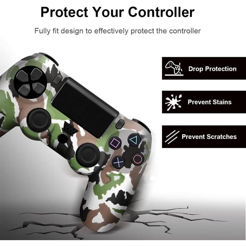 Buy PS4 Silicone Skin Protector with 2 Color Grips in Egypt | Shamy Stores